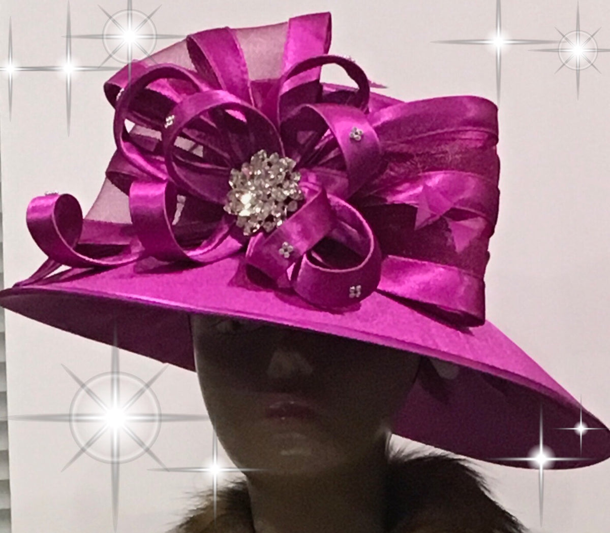 200-017 Champagne Satin Hat – Penelope's Fine Hats